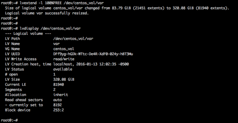 Grow XFS on LVM on GPT on vmware vSphere – Vodka RedBull Please